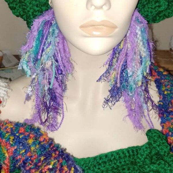 Blue Denim Fringe Collar,denim Fringe Collar,denim Necklace,fringe ...