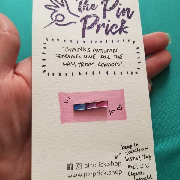 Bisexual Bar Pin — Subtle Bi Pride Flag Accessory LGBT Lesbian Gay ...