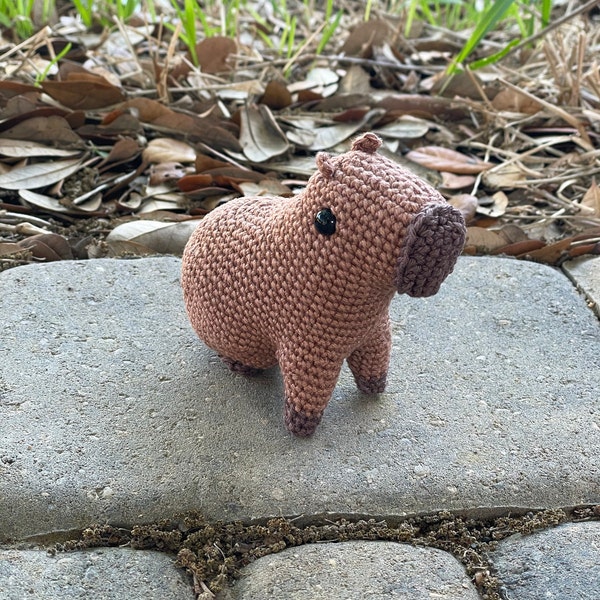 Sitting Capybara Crochet Pattern. Capybara With Top Hat and Bow Tie for ...