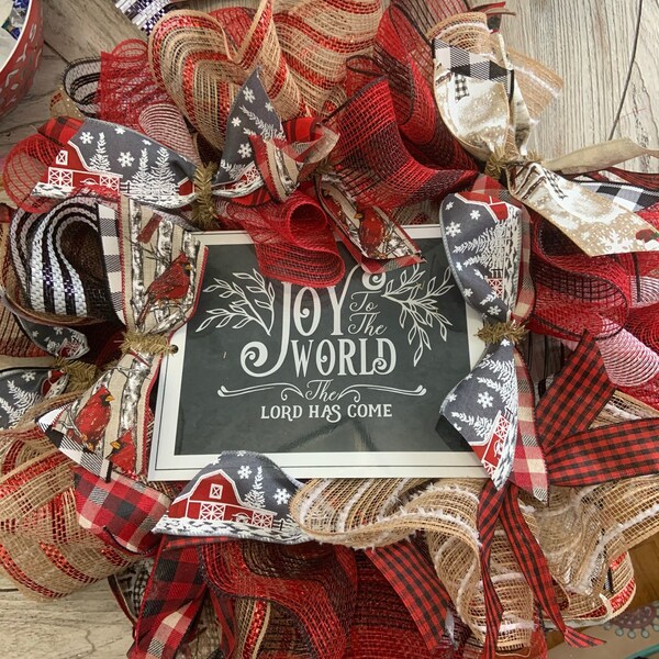 DIY Wreath Kit Joy to the World Christmas Wreath Kit - Etsy
