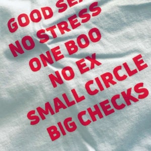 Good Sex No Stress One Boo No Ex Small Circle Big Checks Shirt , on ...