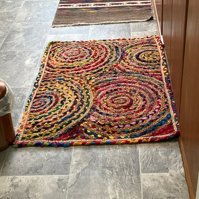 Chindi Rug Area Rag Rug Home Decor Bohemian Large Indian Carpet Floor ...