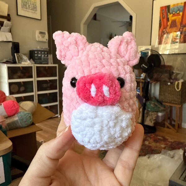 Marshmallow Amigurumi Crochet Pattern, Pig Crochet Pattern, Farm Animal ...