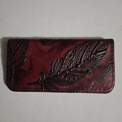 Western Genuine Leather Checkbook Cover, Duplicate Leather Checkbook ...