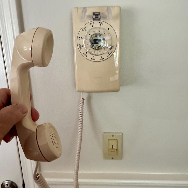 Vintage Fully Restored Rotary Wall Telephone - Ivory - Etsy