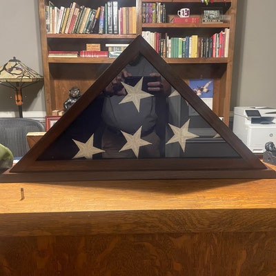 Retirement Flag Display Case W/ Etched Military Seal - Etsy