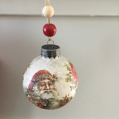 Sets of Winter Berry Handmade Christmas Ornaments, White & Red ...