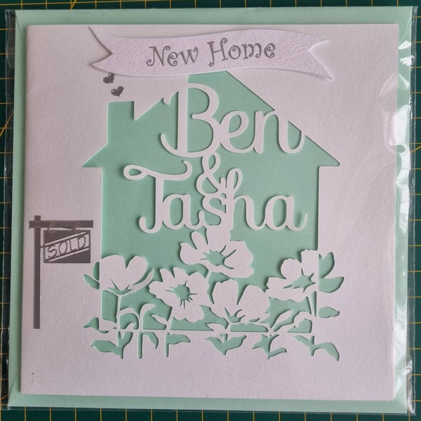 Personalised New Home Names Card, Couple Card, House Warming Card ...