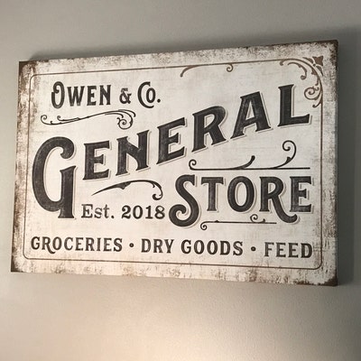 Custom General Store Sign Vintage General Store Sign Personalized ...