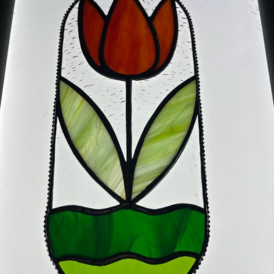 Tulip Stained Glass Pattern, Stained Glass Patterns, Digital Download ...