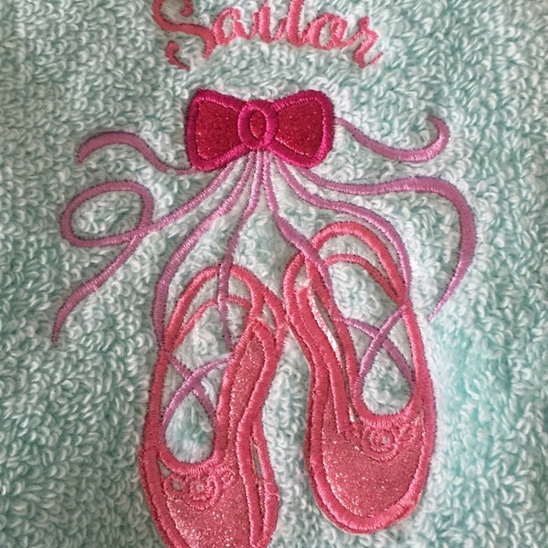 Ballerina Ballet Shoes Slippers Machine Embroidery Design Digital ...