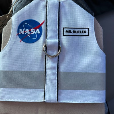 Personalised NASA Cat Harness With Your Cat's Name and Reflective ...