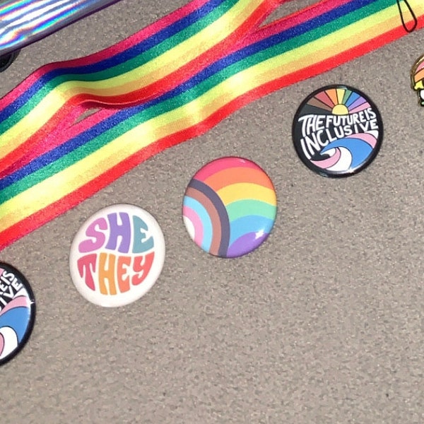 Inclusive Button or Magnet, Inclusivity, Trans Pin, Trans Button, We ...