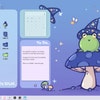 Wizard Frog Computer Desktop Theme Background Wallpaper Organizer Set ...