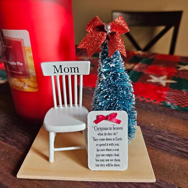 Christmas in Heaven Memorial, Rocking Chair Ornament, Empty Chair Loved ...