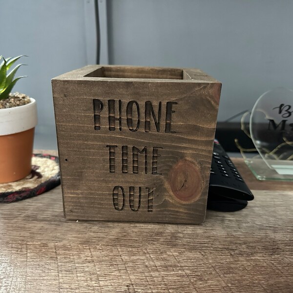 Rustic Unplug Box - Family Phone Time Out - Wood Cell Phone Holder - Etsy
