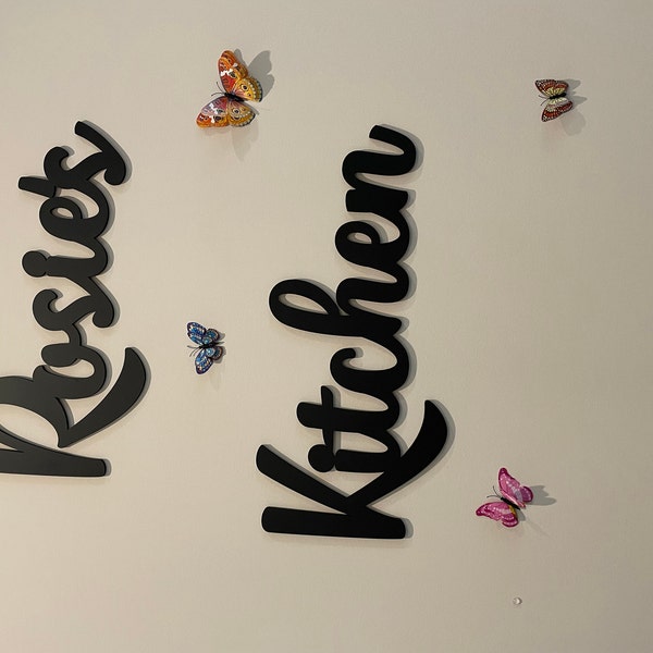 Custom Kitchen Sign. Personalized Kitchen Sign. Wood Word Cutouts ...