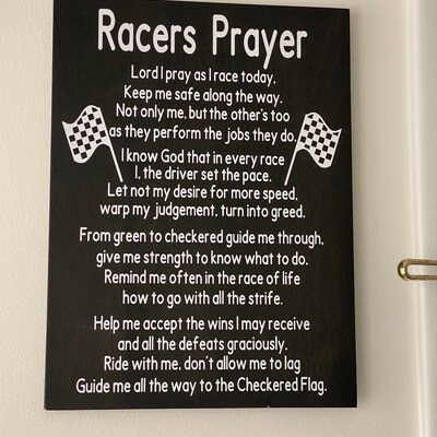 Racing . Racers Prayer . Racing Sign . Wood Signs .gift for Racer ...