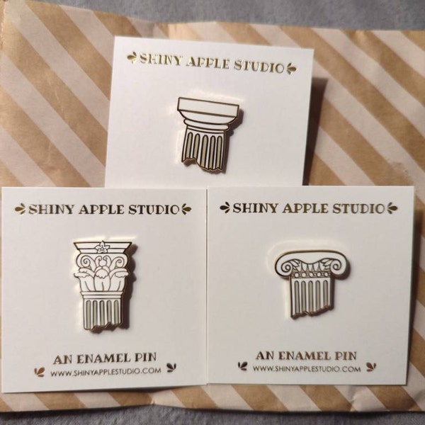 Classical Column Pin Set - Mythology Architecture Art History ...