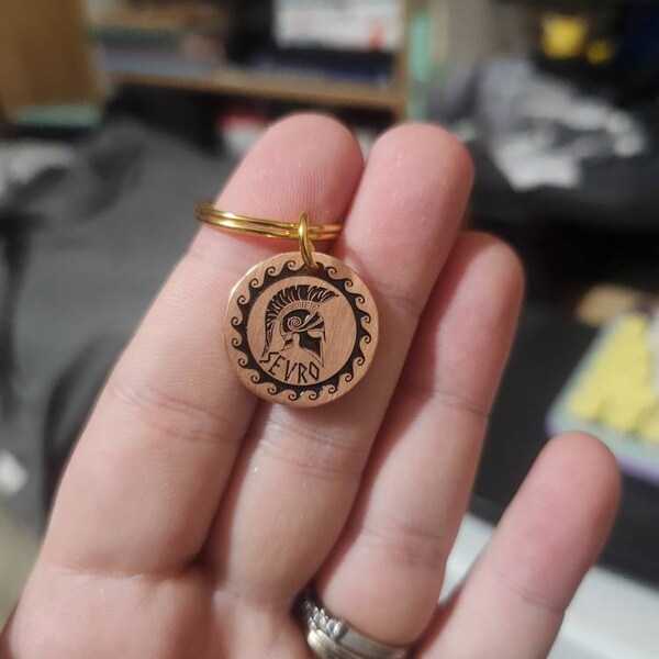 Greek Dog or Cat Tag Personalized, Spartan Helmet Pet Id Tag for Dog ...