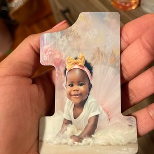 Personalized First Birthday Party Photo Fridge Magnet Favours With ...