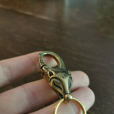 Brass Keychain Custom,key Hook,custom Keychain,brass Key Ring Hook ...