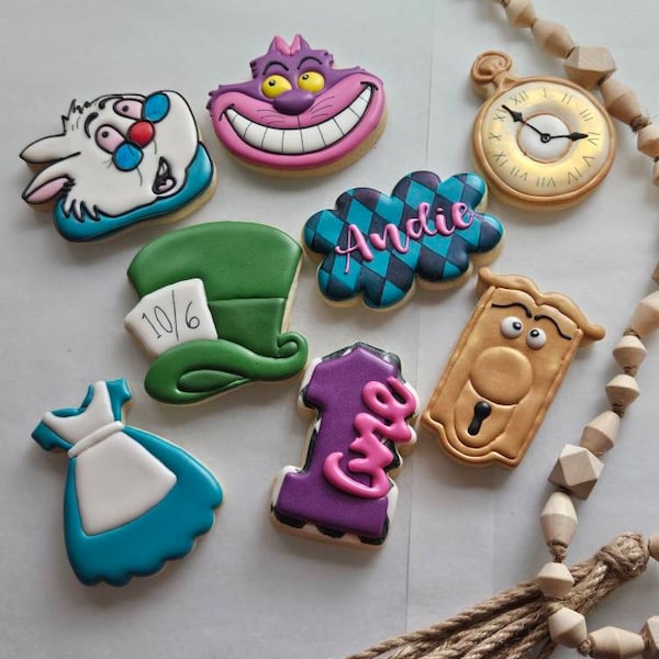 Wonderland Cutter Set of 10 Alice in Onederland 3D Printed Cookie ...