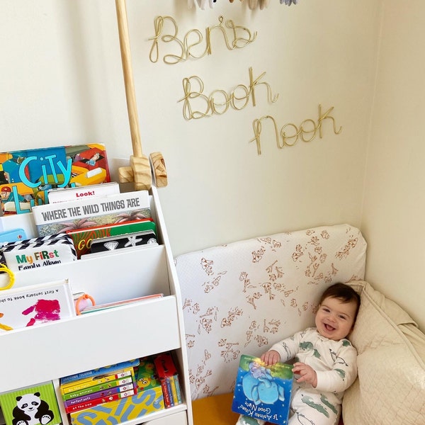 Gold Wire Name, Custom Wire Sign, Shelf Name Decor, Wired Words, Gold ...