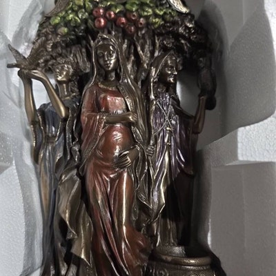 Triple Moon Goddess Maiden Mother and Crone Cold Cast Resin Bronze ...