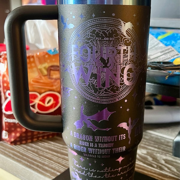 40oz 30oz Stanley Tumbler, Fourth Wing Tumbler, Book Tumbler, Laser ...