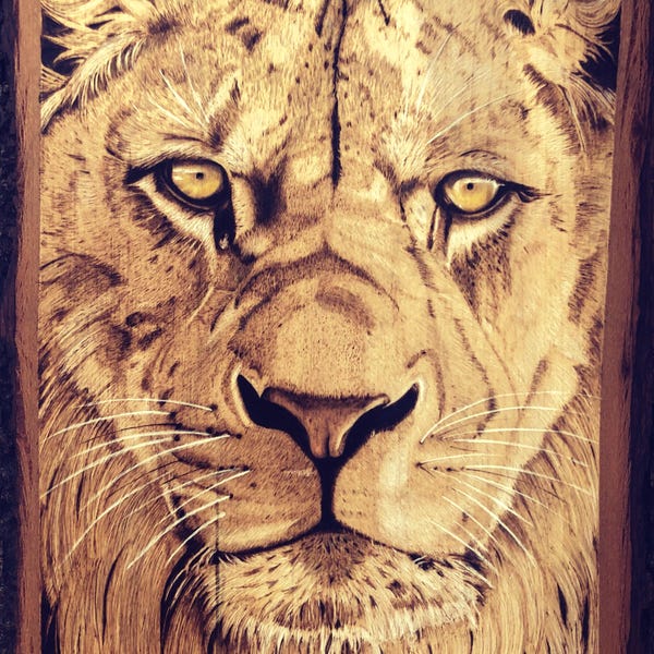 Fox and Floral Wood Burning Pattern – Intricate Pyrography Design ...