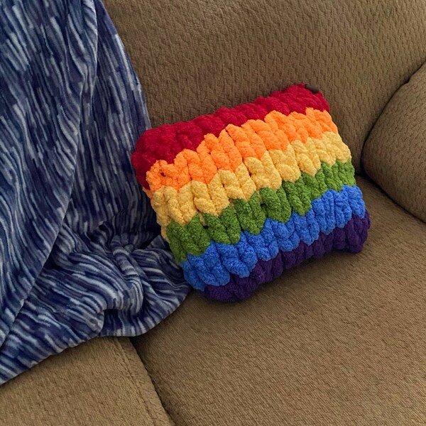 Lesbian Flag Handmade Chunky Knit Blanket - Etsy
