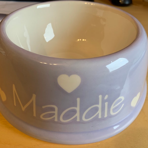 Medium Slanted Dog Bowl, Dog Bowl, Dog Food Bowl, Custom Dog Bowl, Dog ...