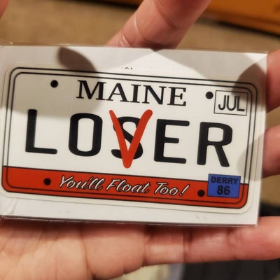 Stephen King's IT Inspired lover License Plate Sticker - Etsy