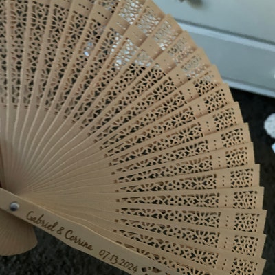 Personalized Wedding Fans Custom Wedding Favors Intricately Carved ...
