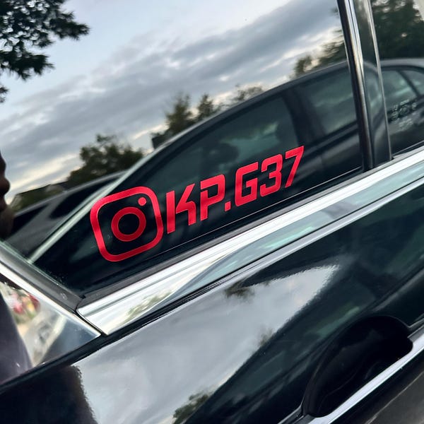 Stanced Vinyl Decal Text JDM Japanese Text Banner Exhaust Street Racing ...