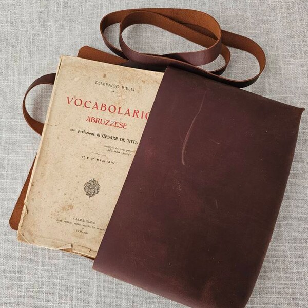 Custom Leather Book Cover, Leather Book Case, Book Sleeve for Big Books ...