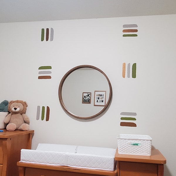 Abstract Line Wall Decals - Removable Wall Stickers, Modern Geometric ...