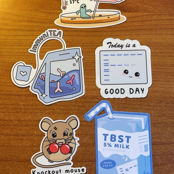 Western Blot Gel Vinyl Sticker | Cute Molecular Biology Sticker, Gift ...