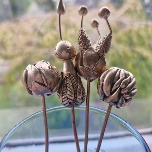 Botanical - Bronze Flower "leaf" - Etsy