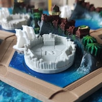 3D Printed Custom Catan City & Settlement the Lord of the Rings Themed ...