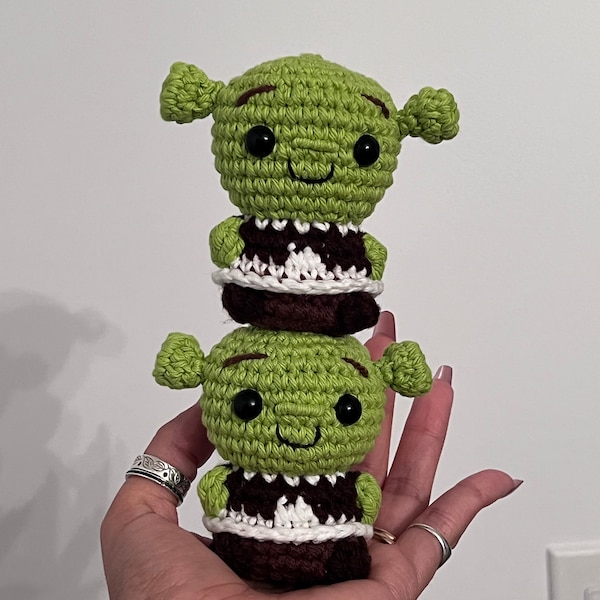 Crochet Pattern for Charming Green Ogre (PDF) (english) - Etsy