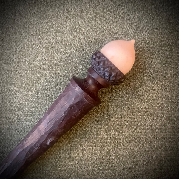 Hand Turned Wood Wand in Ebony and Walnut - Etsy