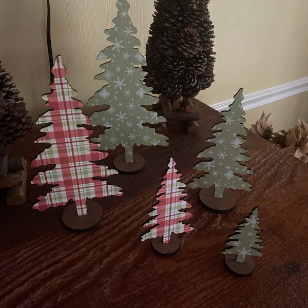 Decorative Freestanding Trees in 5 Sizes From 4 to 10 1/2 Inches, 6 ...