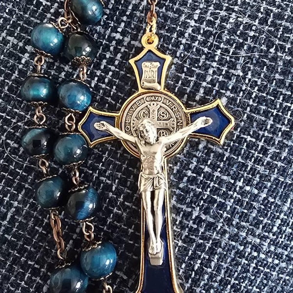 Sacred Heart of Jesus Color Medal Catholic Handmade Rosary Czech Druk ...
