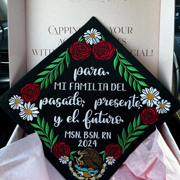 Embroidered Teachers Graduation Cap Topper Graduation Cap Decoration ...