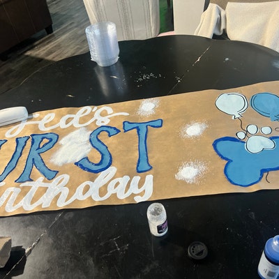 Hand Painted Custom Party Banner Painted Banner Paper Banner Birthday ...