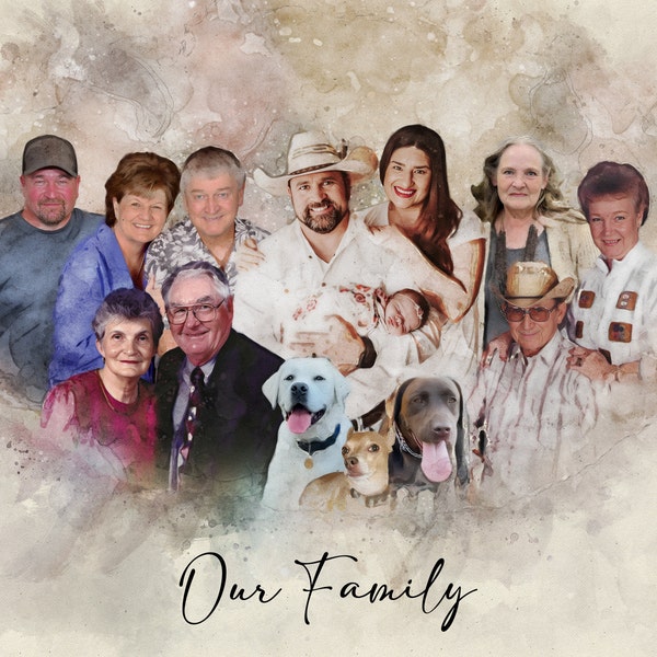 Add Deceased Loved One to Photo Family Portrait From Different Photos ...