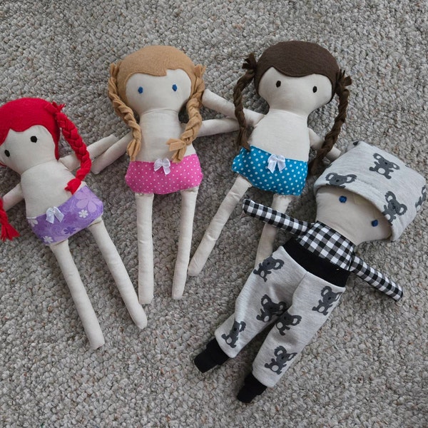 MINI Cuddle Dolls, Cuddle Doll Pattern, Doll Pdf Sewing Pattern, Soft ...
