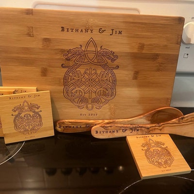 Custom Chopping Board Personalized Cutting Board Gift Set - Etsy